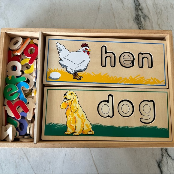 Melissa & Doug | Toys | Melissa Doug Wooden Word Boards With Wooden ...